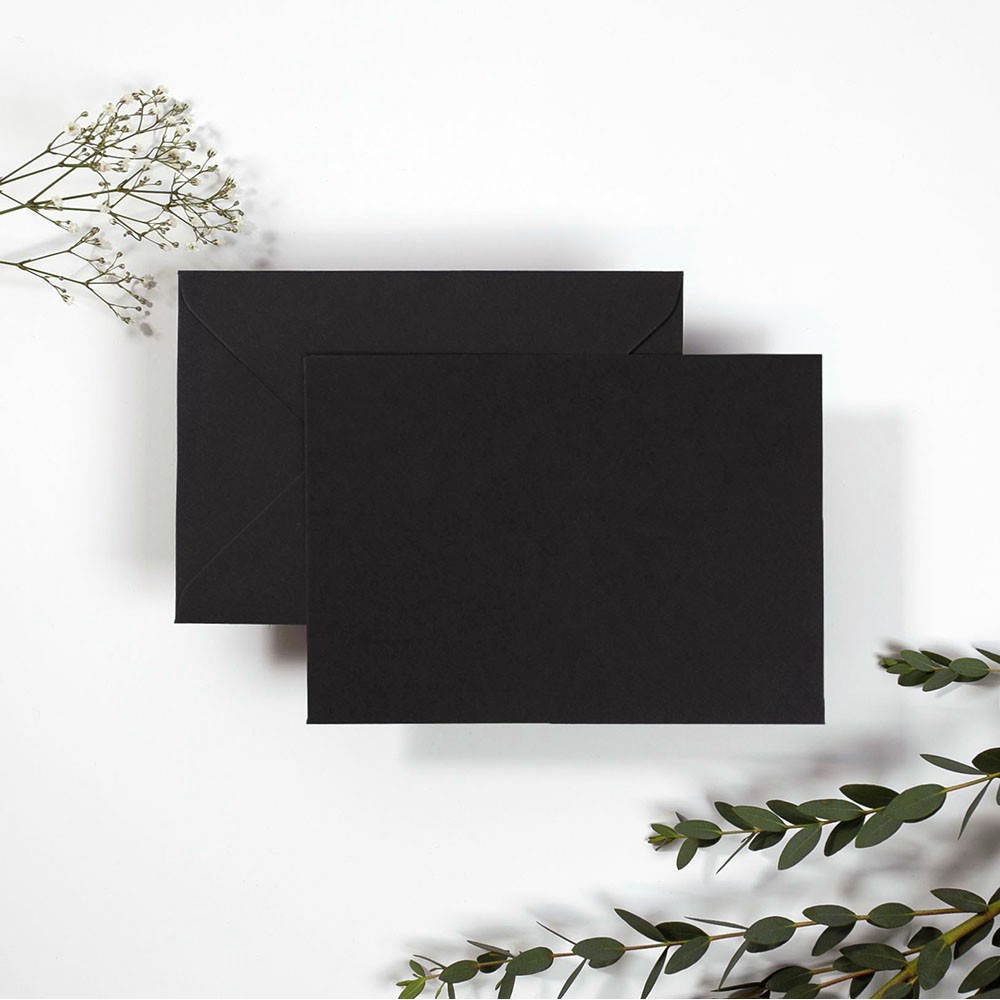 Black Envelopes | C7, C6, 5x7", C5 | DIY