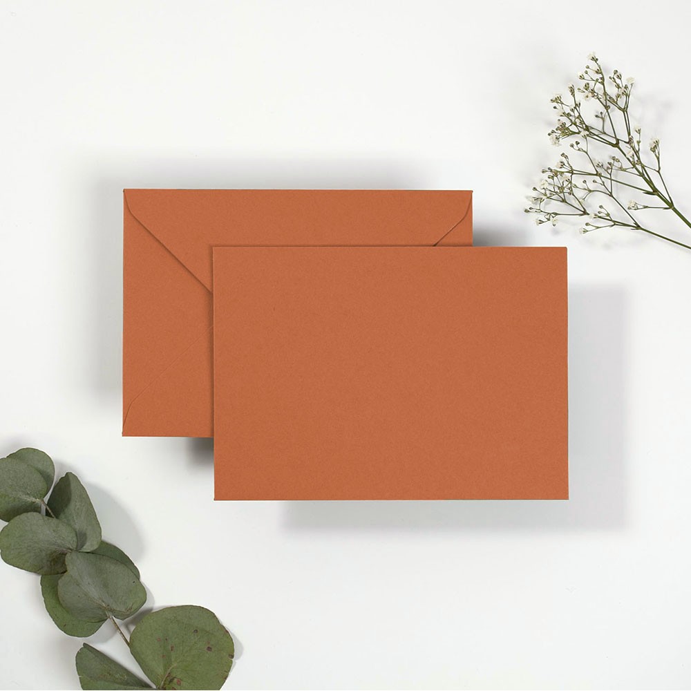 Rust Orange Envelopes | C7, C6, 5x7", C5, Square | DIY