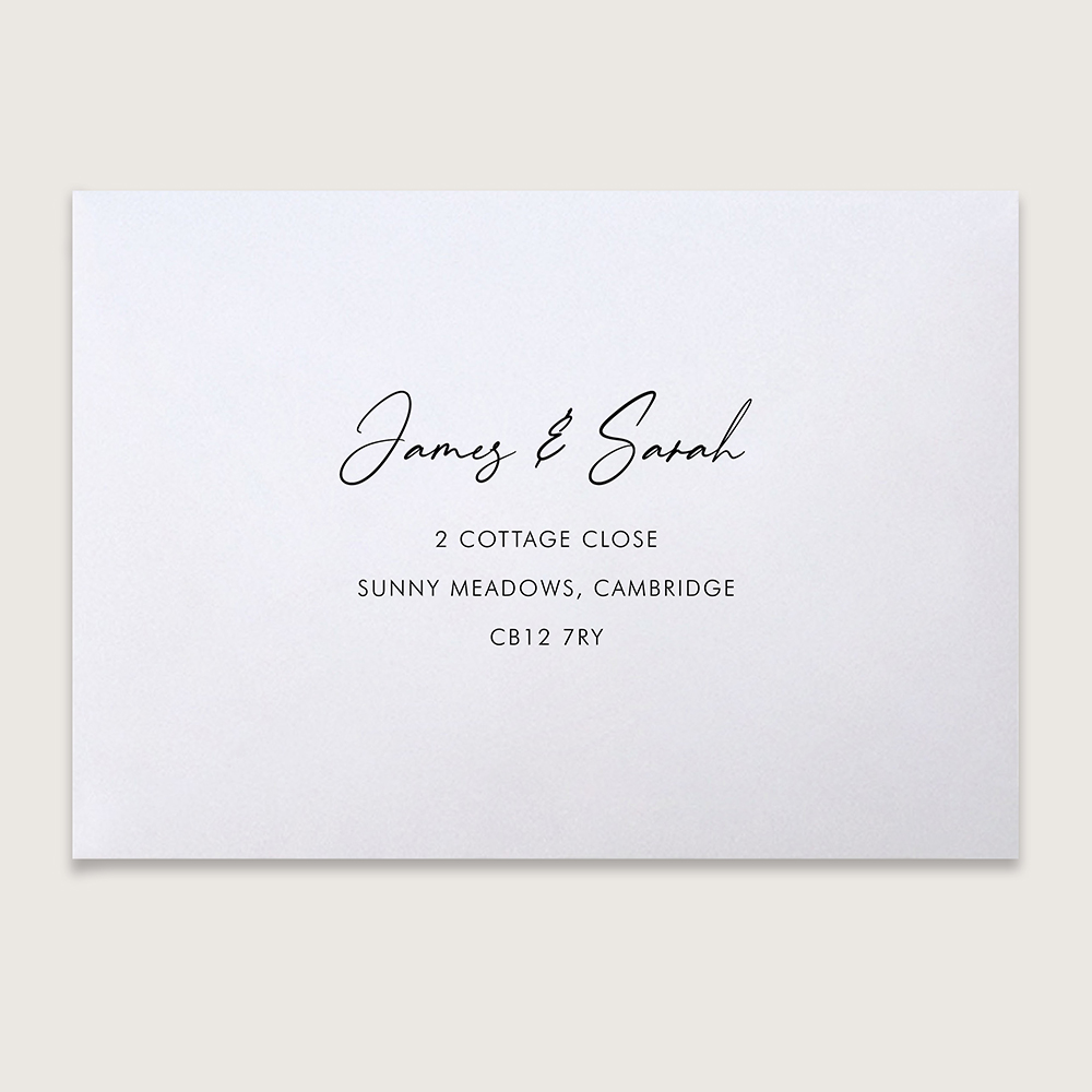 White Addressed Invitation & RSVP Envelopes | Any Fonts