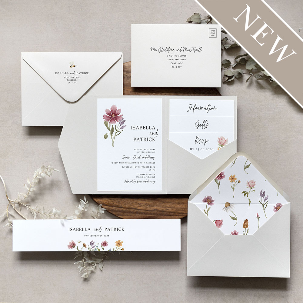 Pocketfold Wedding Invitations 'Secret Garden' | Bespoke