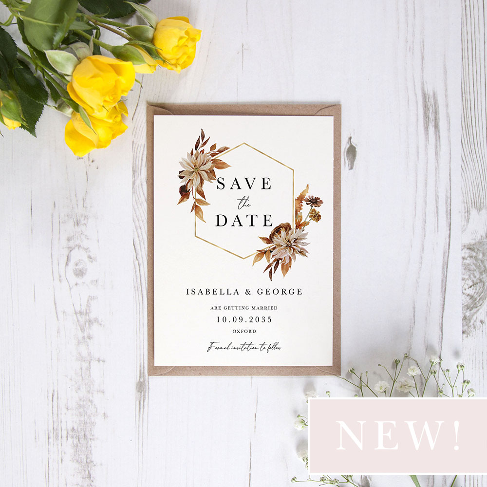 Save the Date Card 'Autumn Garden AG11' | Get a Sample
