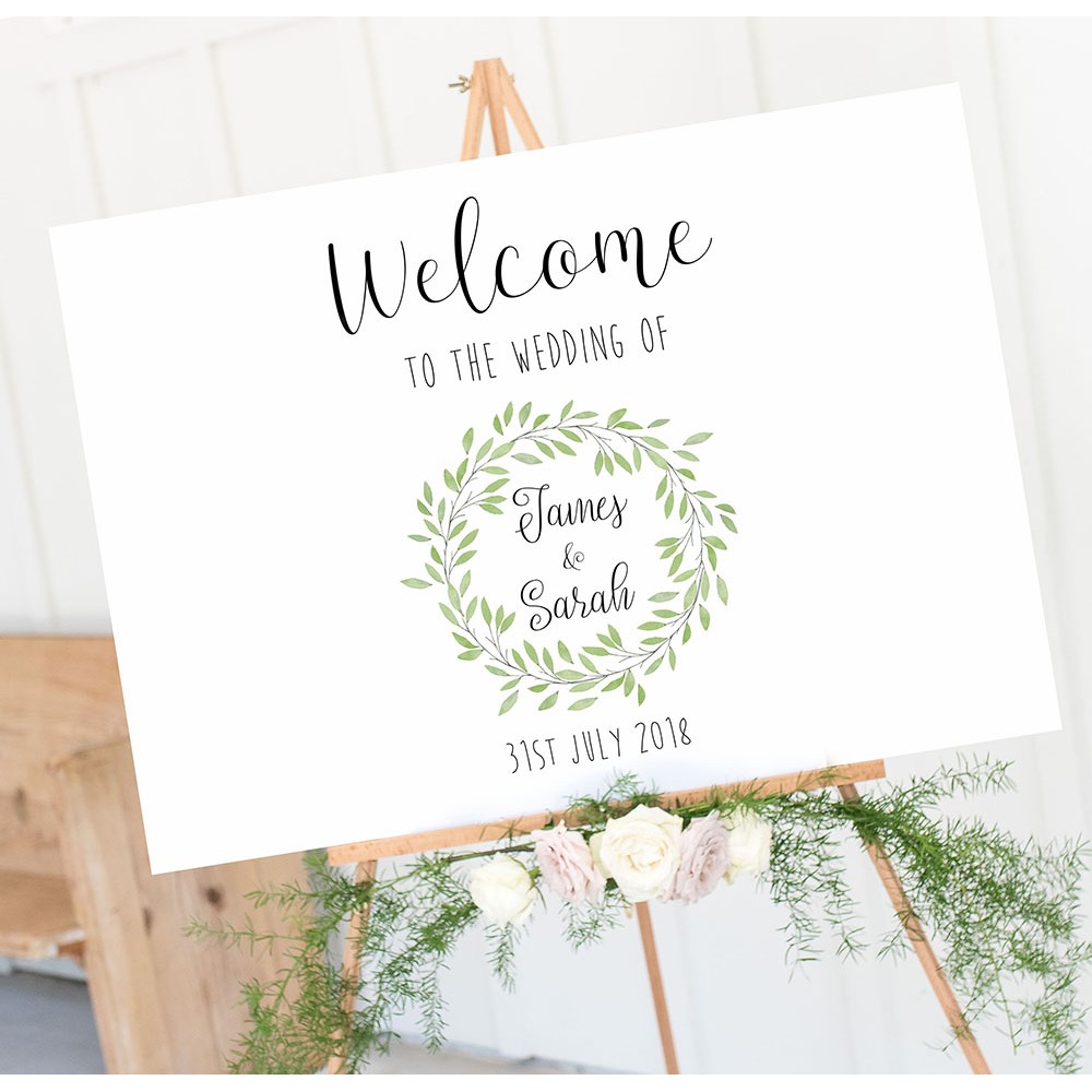 Welcome Sign A2/A1 | Autumn Green | Bespoke | Any Text’