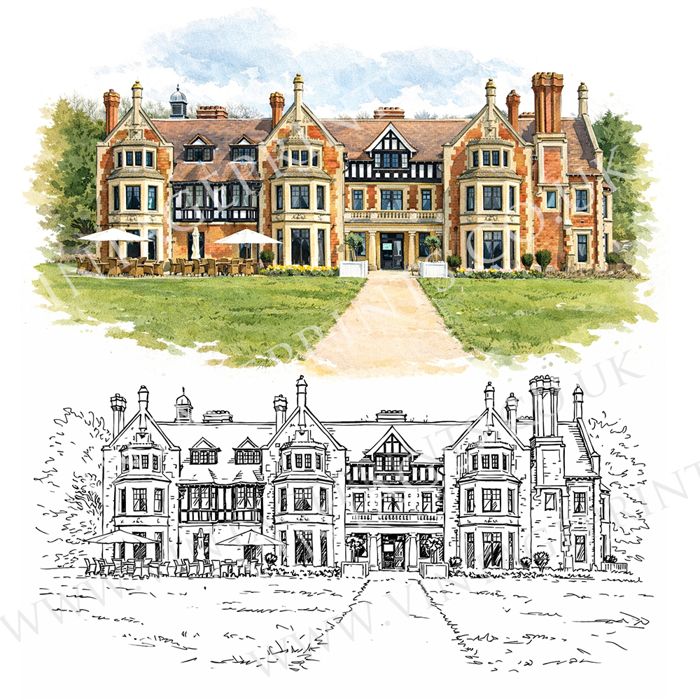 Custom Venue Illustration for Wedding Stationery