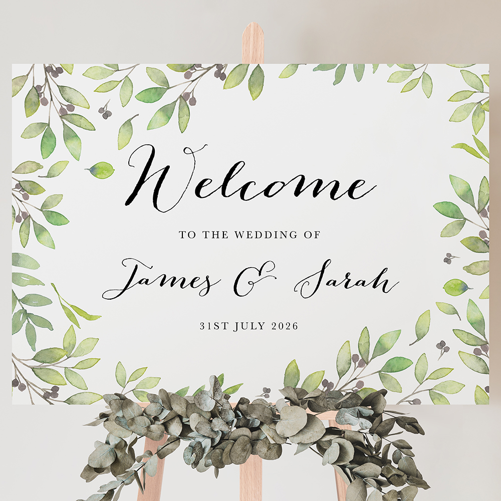 How big are wedding welcome signs | Honestweddingadvice.com